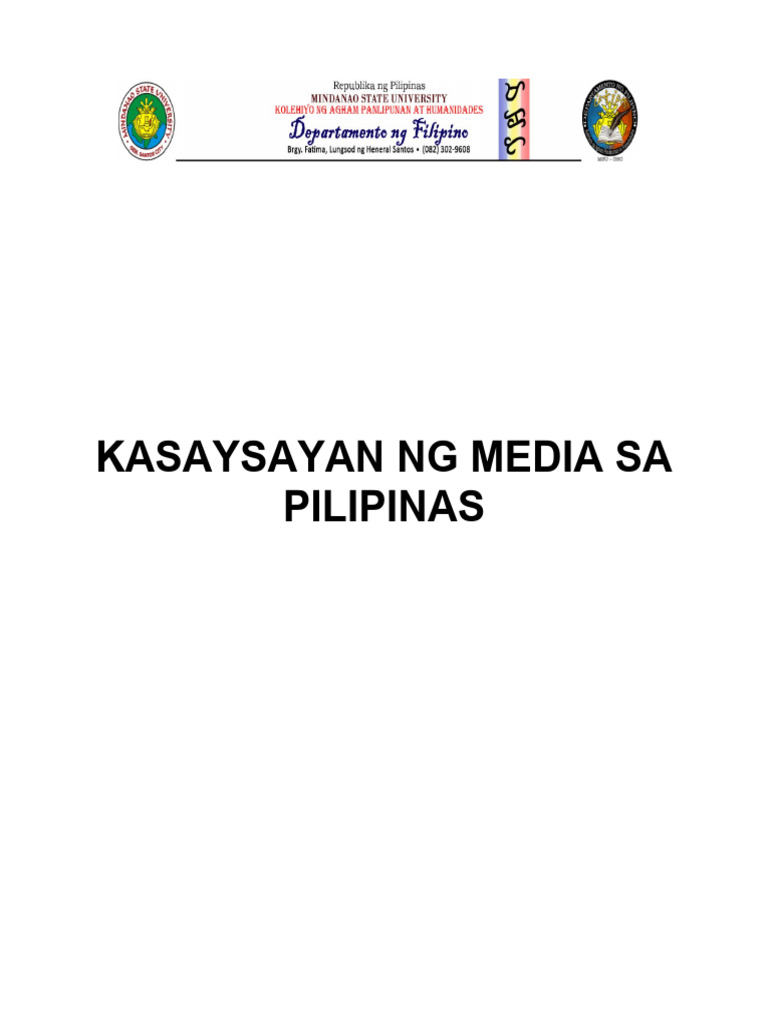Kasaysayan NG Midya Sa Pilipinas | PDF
