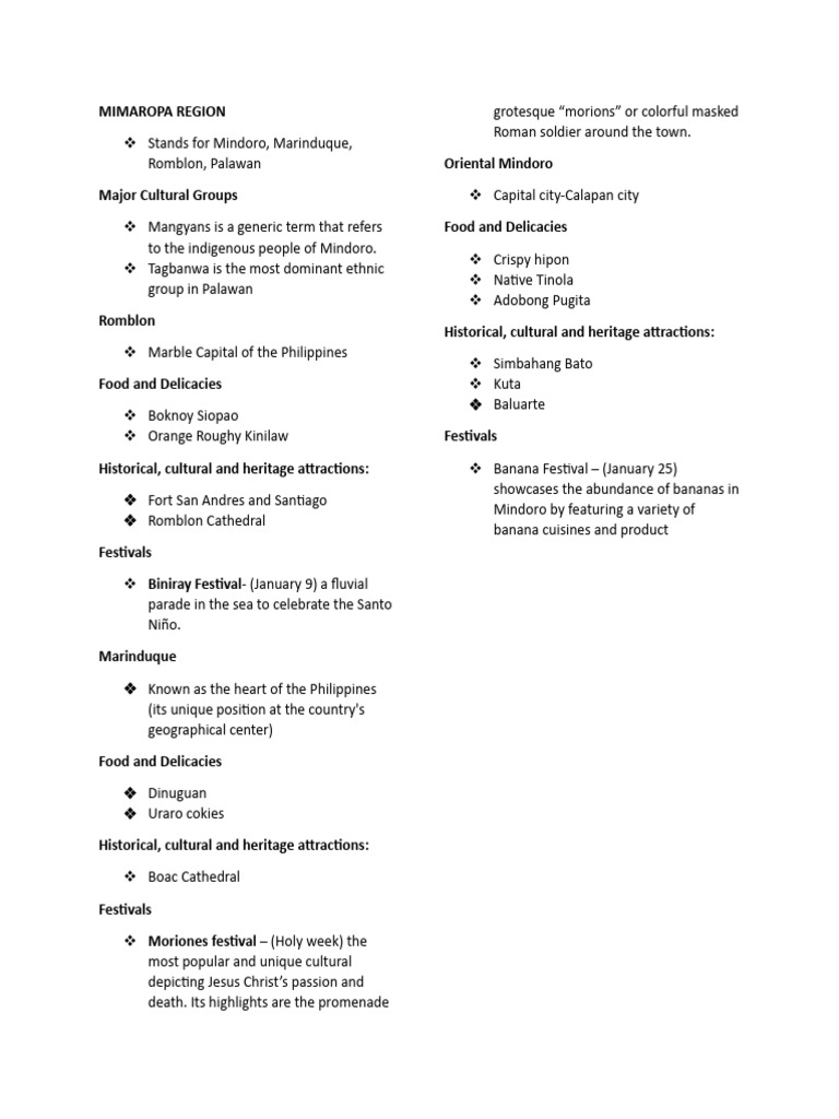 Mimaropa Region | PDF