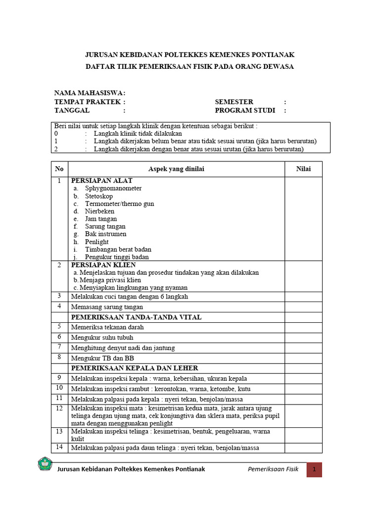 Pemeriksaan Fisik Umum | PDF | Sains & Matematika