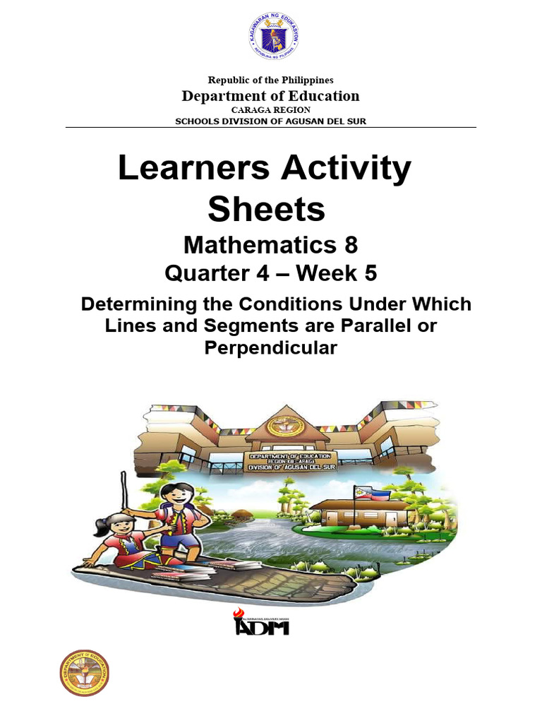Math8 LAS Q4 W5 | PDF | Perpendicular | Angle