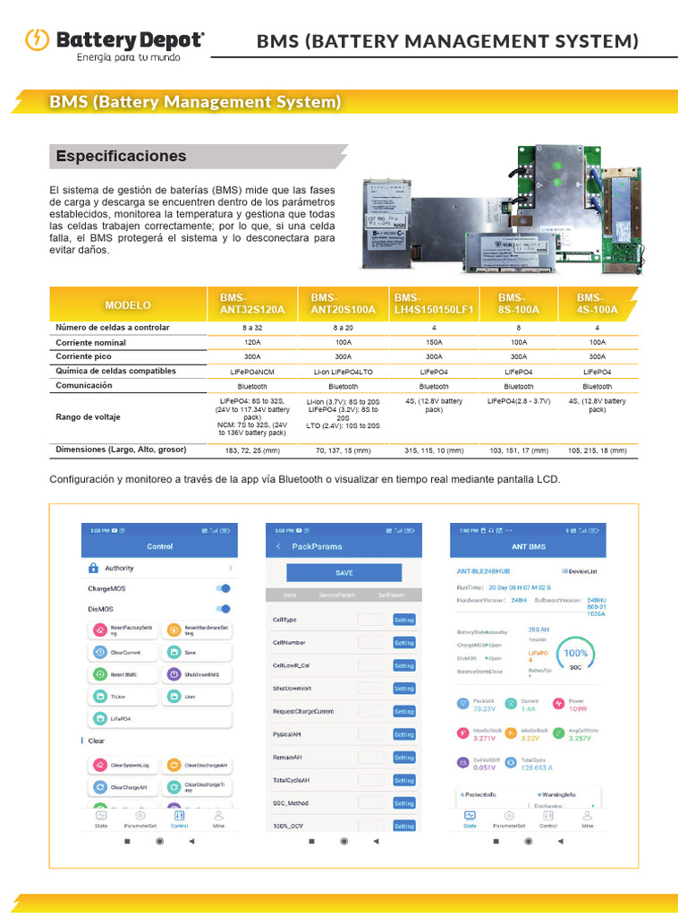 BMS (Battery Management System) | PDF | Batería (electricidad) | Cambio ...