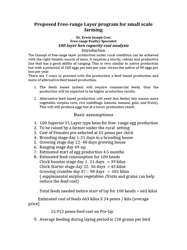 LAYERS 100 Hds | PDF | Poultry Farming | Food And Drink