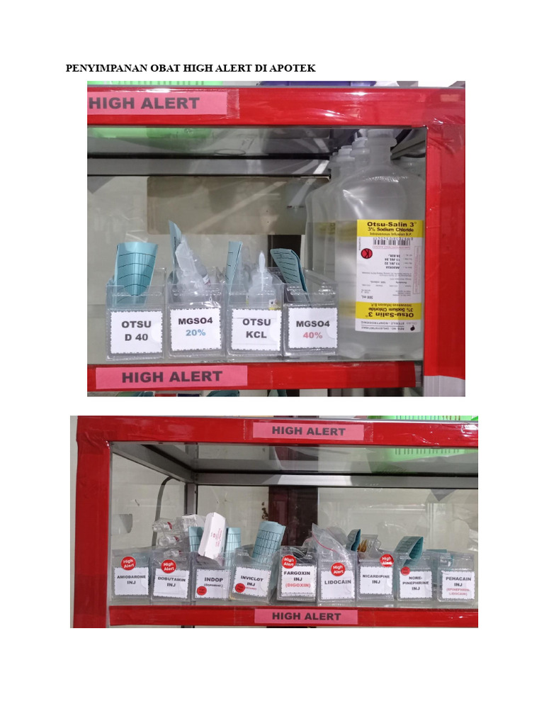 Ep 2. Bukti Penyimpanan, Penyiapan Dan Pemberian Obat High Alert | PDF