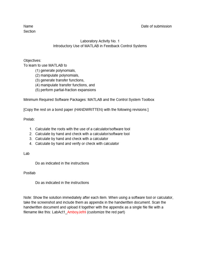 Laboratory Activity No. 1 | PDF