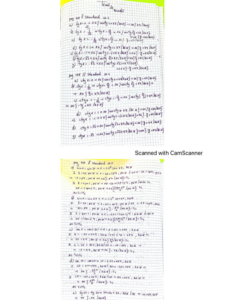 Tema de Vacanță Mate | PDF