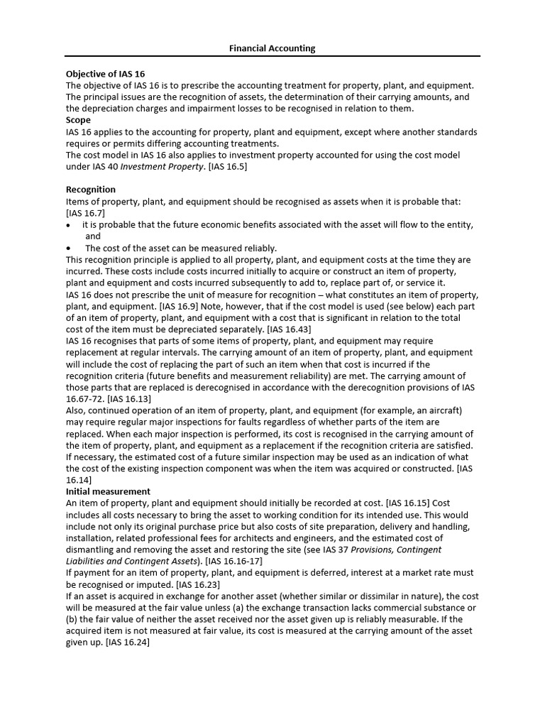 Ias 16 | PDF | Depreciation | Fair Value