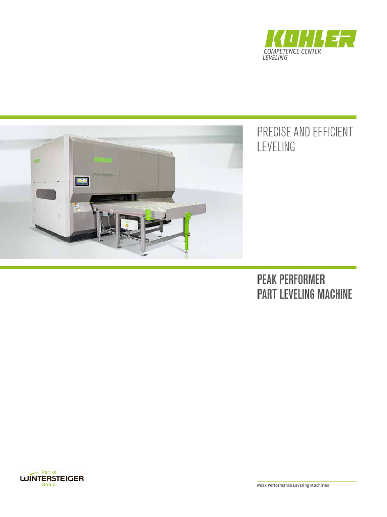 Peak Performer Leveling Machines | PDF | Sheet Metal | Efficient Energy Use