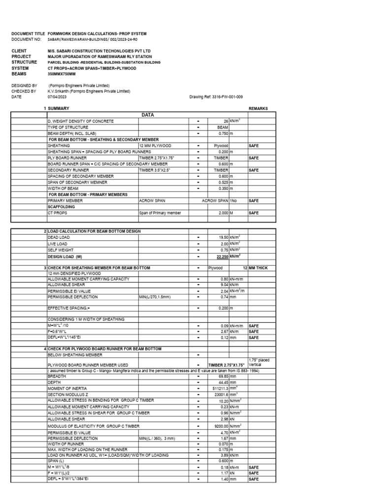 Design of Beam FW | PDF | Bending | Classical Mechanics