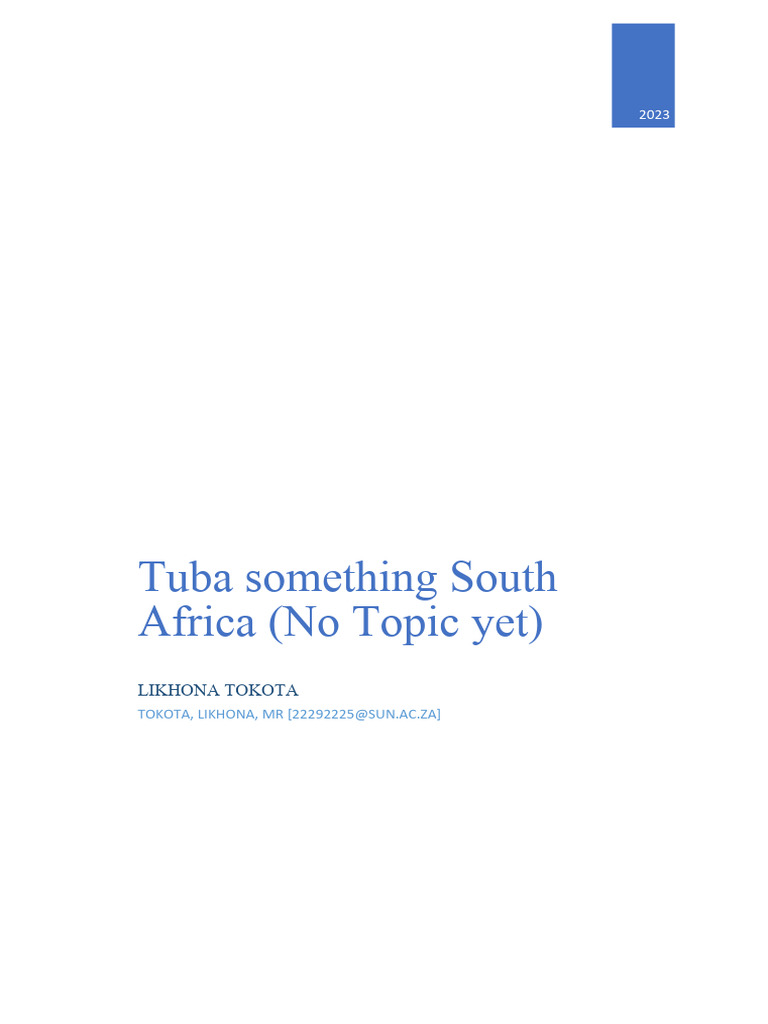 The Tuba in South Africa | PDF