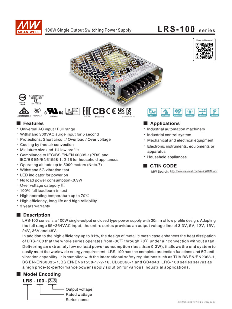 Lrs 100 Spec | PDF