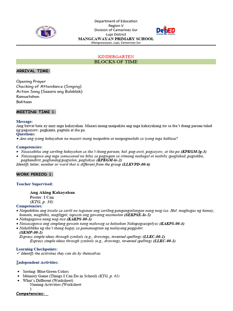 KG COT Modified Lesson Plan Week 34 | PDF | Foreign Language Studies