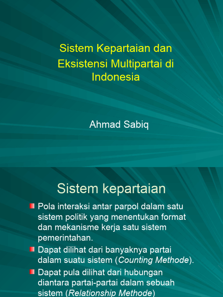 Sistem Multipartai di Indonesia | PDF | Politik