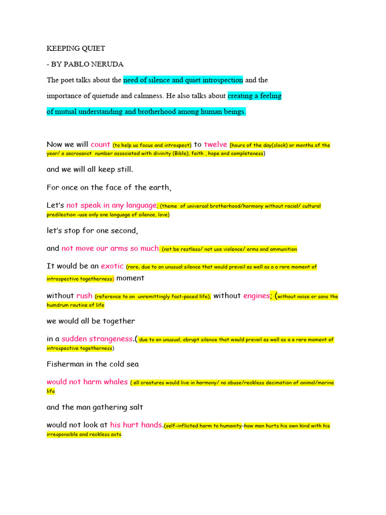 Updated KEEPING QUIET | PDF