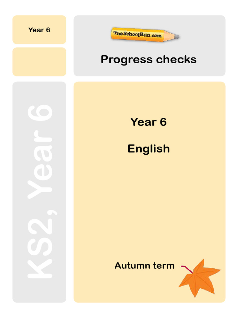 Year 6. Autumn English Progress Check | PDF | English Language | Adverb