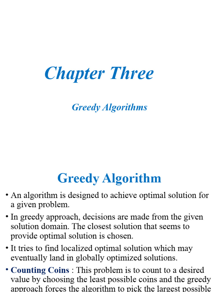 Chapter Three Greedy Algorithms Pdf Graph Theory Computer