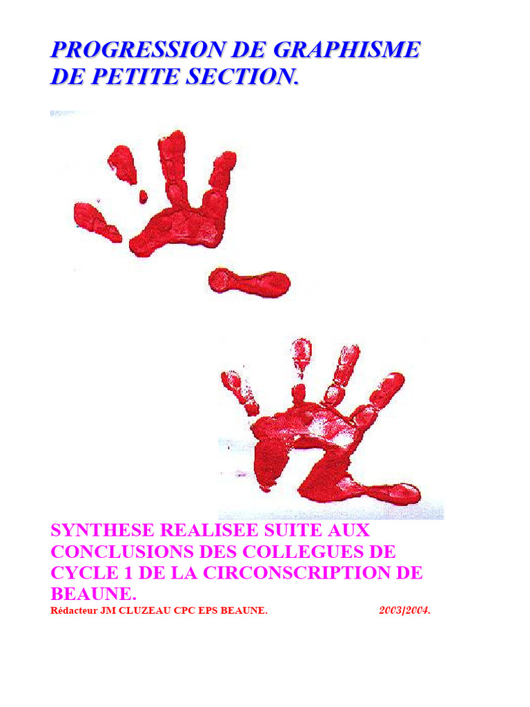 Progression Graphisme Petite Section | PDF