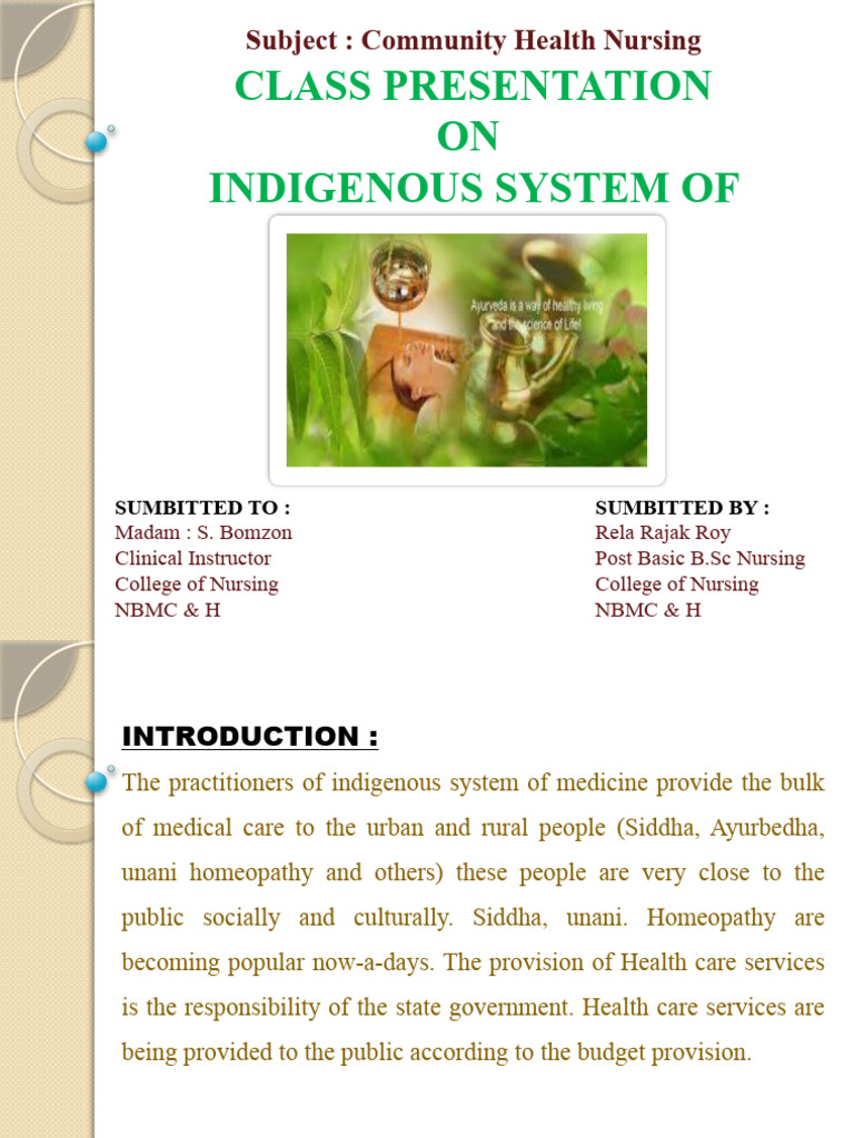 Indigenous System of Medicine | PDF | Ayurveda | Acupuncture