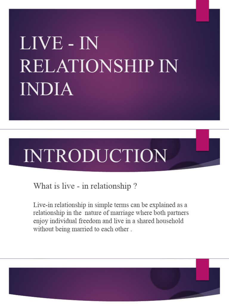Live-In Relationships in India: Trends & Views | PDF