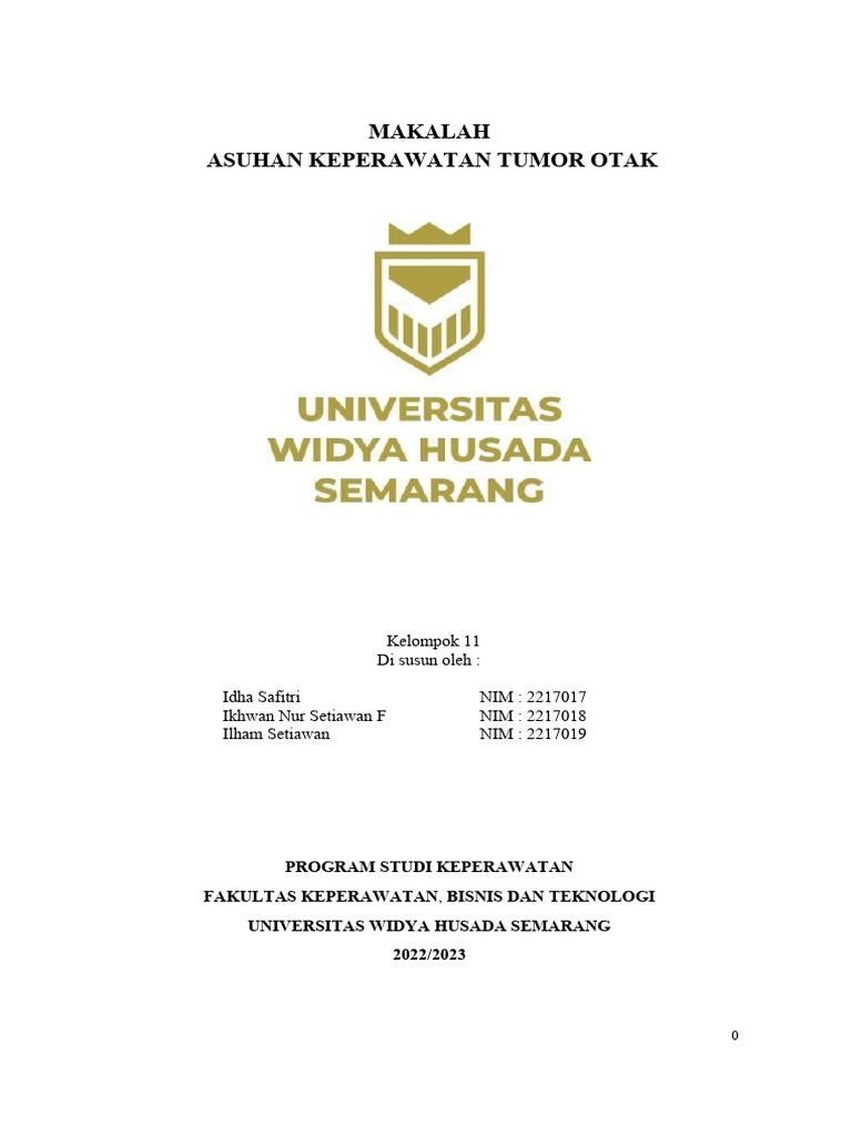 Makalah Tumor Otak Revisi - LJ | PDF