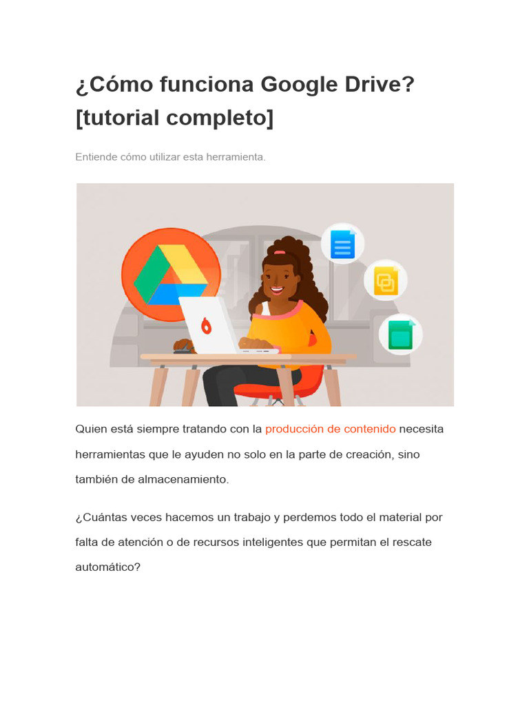 Como Funciona Google Drive | PDF | Computación en la nube | Tecnologías ...