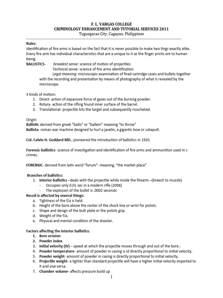 Fundamentals of BALLISTICS | PDF | Gun Barrel | Cartridge (Firearms)