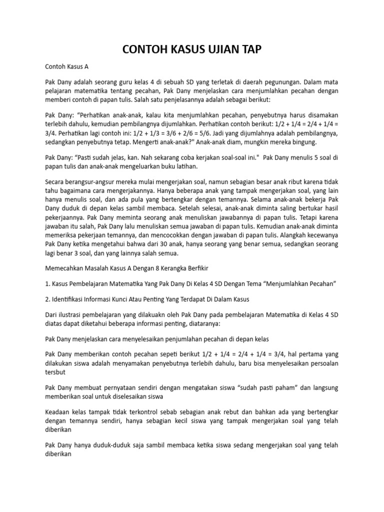 Contoh Kasus Tap | PDF
