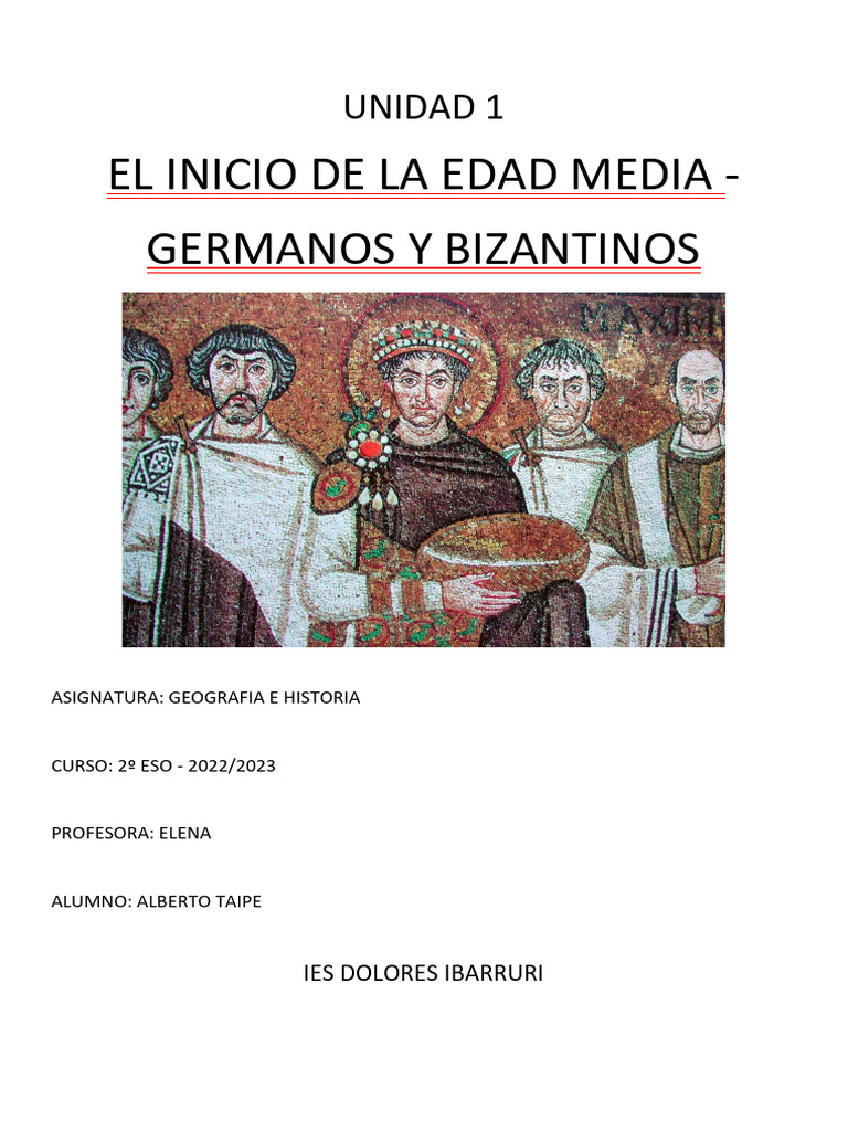 Edad Media: Germanos y Bizantinos | PDF | imperio Bizantino | Pueblos ...