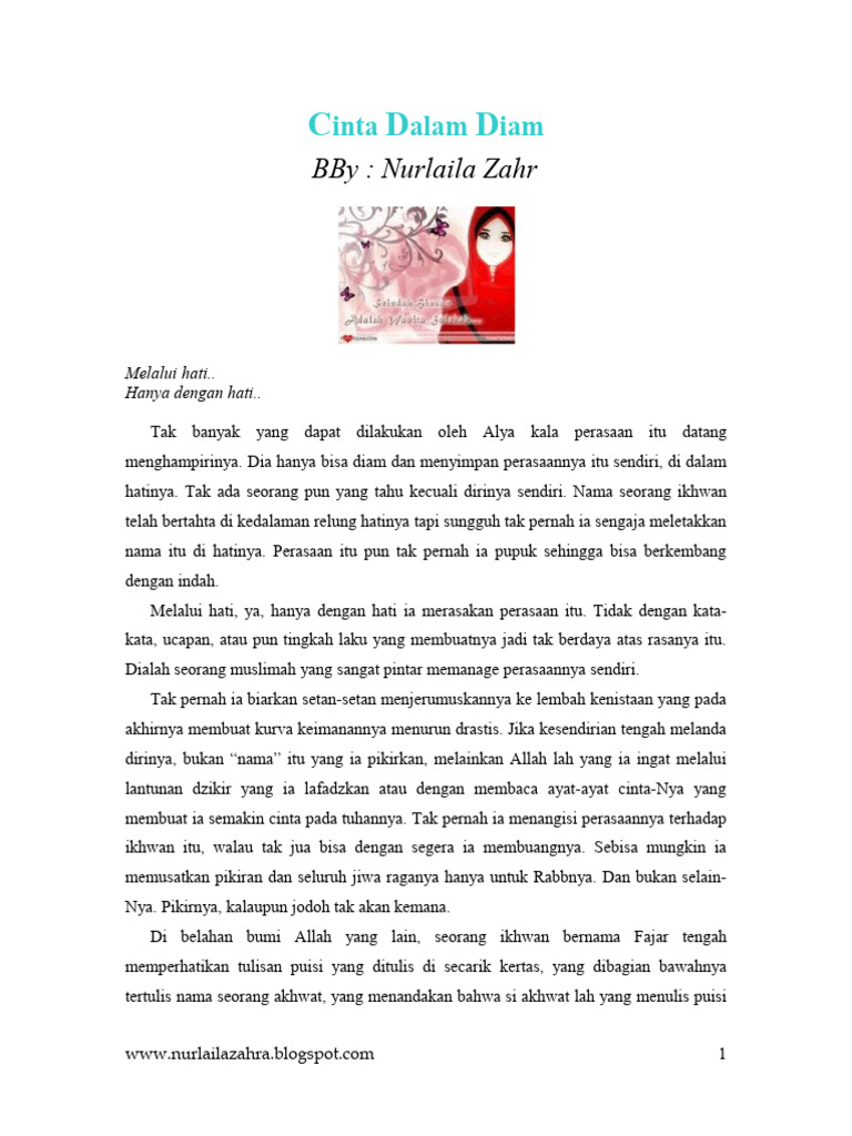 Cinta Dalam Diam: Kisah Alya dan Fajar | PDF