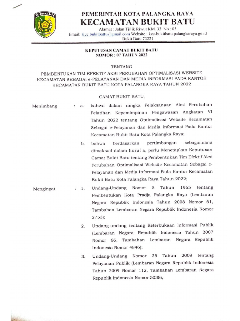 Contoh SK-Tim-Efektif | PDF