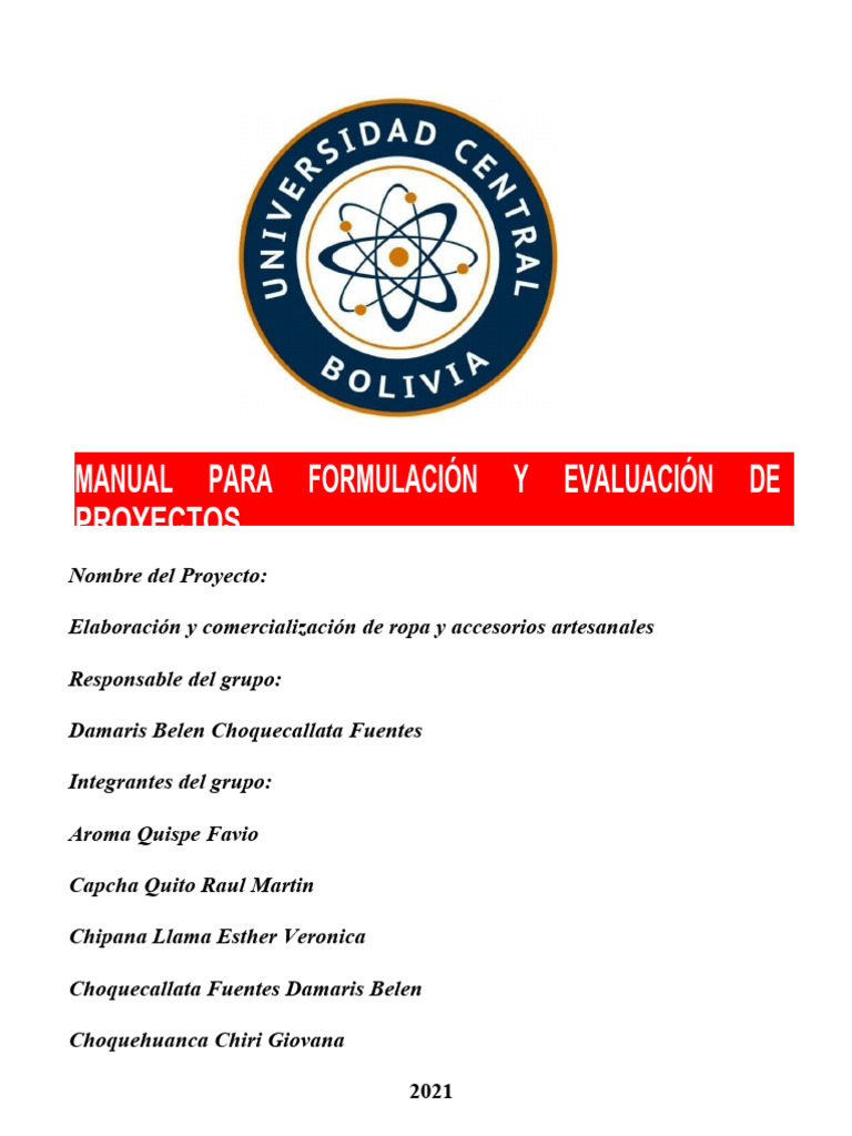 Manual de Proyectos Unicen | PDF | Mercado (economía) | Flujo de efectivo