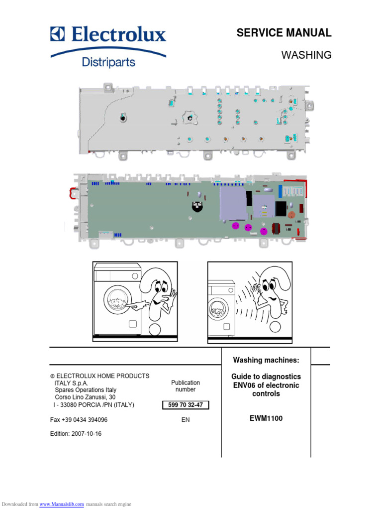 Electrolux - Ewm1100 | PDF | Power Supply | Printed Circuit Board Electrolux - Ewm1100 | PDF | Power Supply | Printed Circuit Board