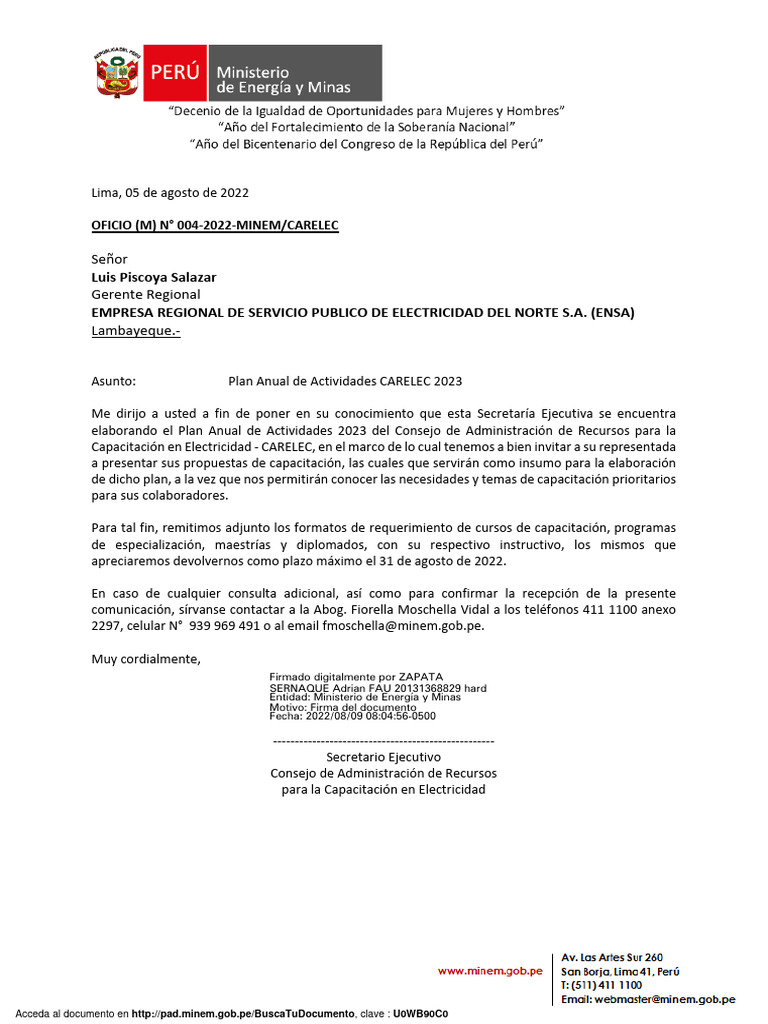 OFICIO M OFicio NR 44 | PDF