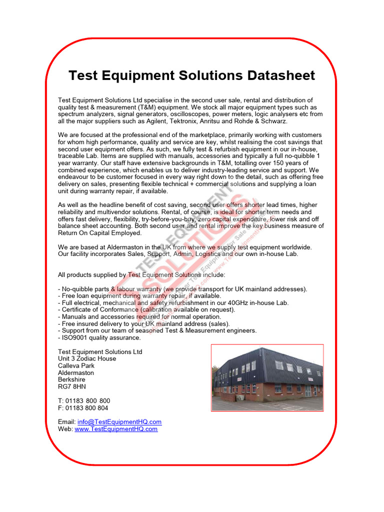 Aeroflex IFR Marconi 2948B Datasheet | PDF | Frequency Modulation | Decibel