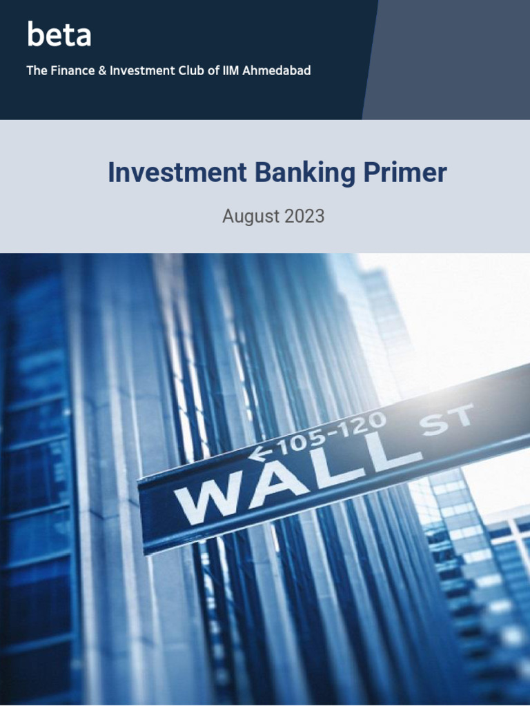 Beta - Investment Banking Primer - 2023 | PDF | Net Present Value ...
