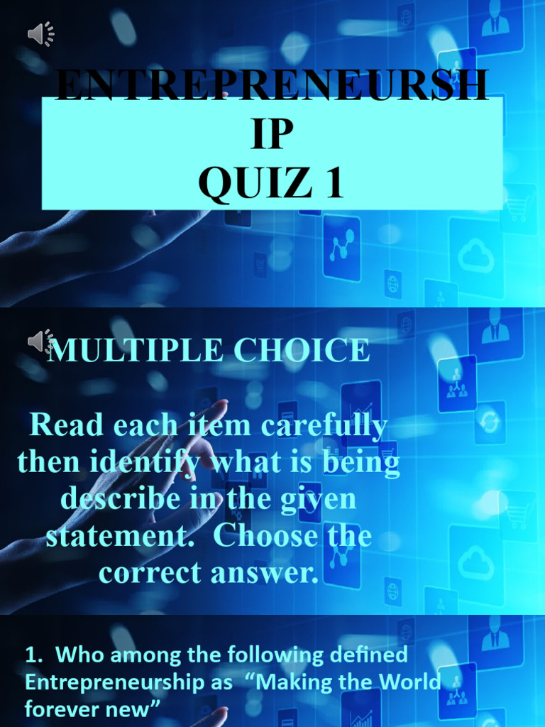 Entrep Quiz 1 | PDF