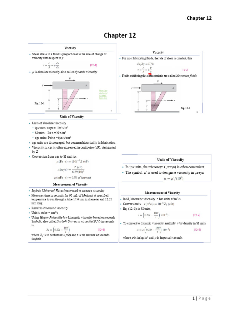 Formula sheet Ch12 | PDF