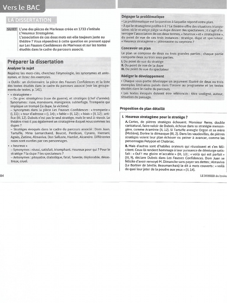 Fausses Confidences DossierNathan 2exemples de Dissert | PDF