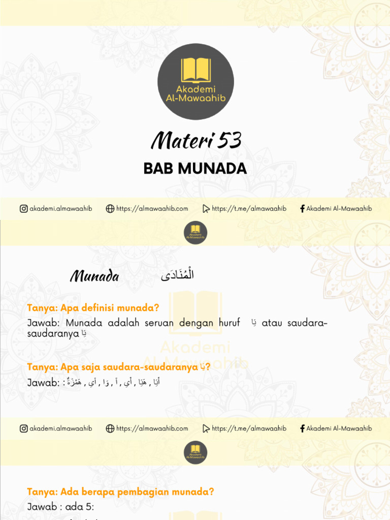 Materi 53 BAB MUNADA | PDF