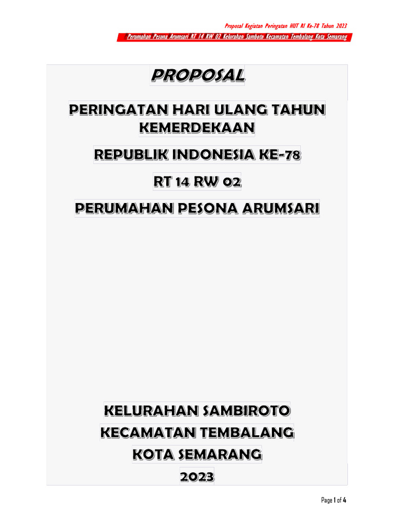 Proposal HUT RI78 | PDF