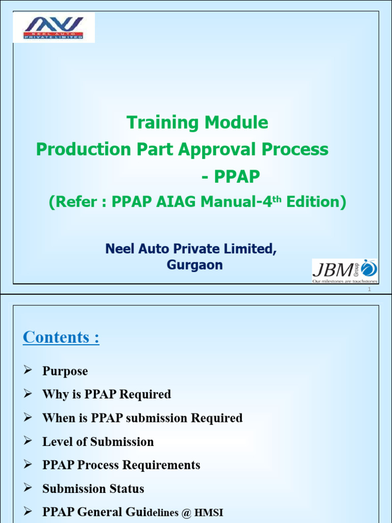 2 Ppap | PDF | Business Process | Production And Manufacturing