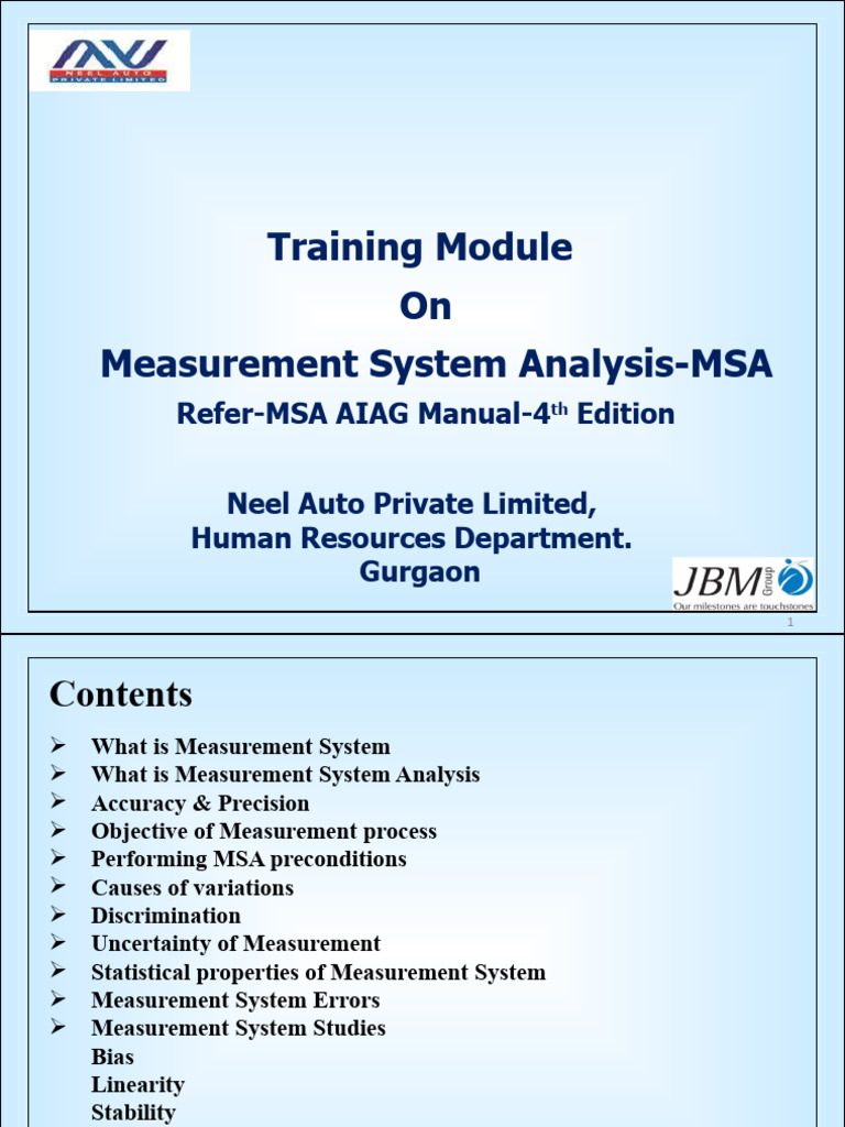 5 Msa | PDF | Measurement | Statistics