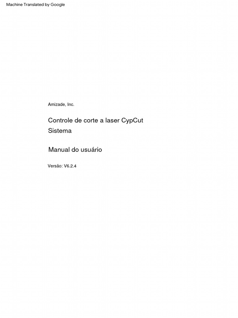 CypCut Laser Cutting Control System User Manual V6.2.5 | PDF | Janela (informática) | Interface ...