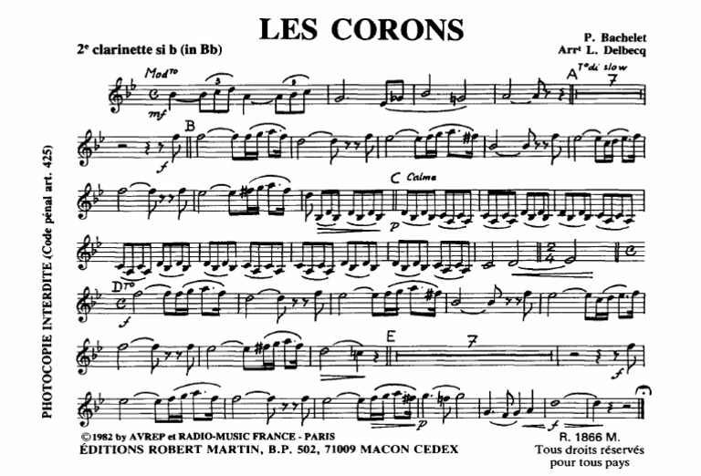 Les Corons - Clarinet2 | PDF