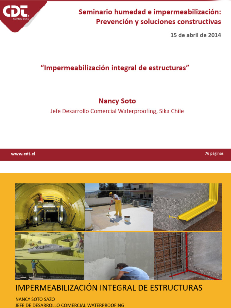 Impermeabilizacion Integral de Estructuras Nancy Soto SIKA | PDF | Hormigón | Agua
