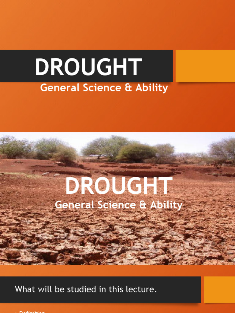 Lecture 07 What Is Drought and What Are The Causes CSS PMS General ...