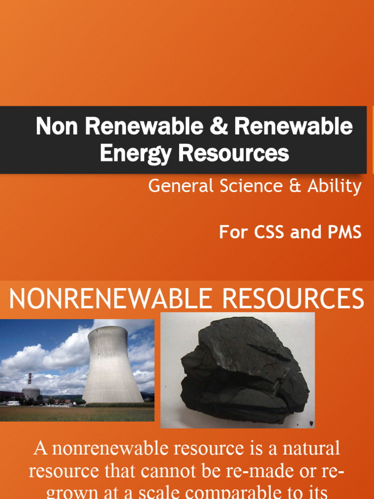 Renewable vs Nonrenewable Energy Guide | PDF | Technology & Engineering