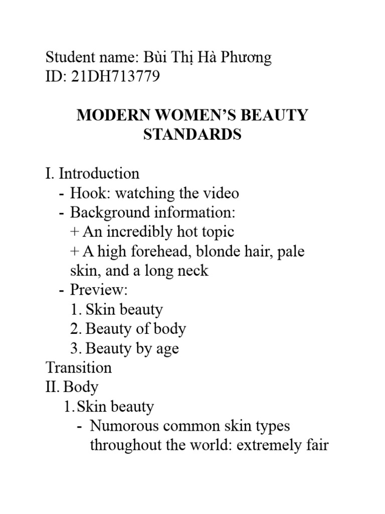 Global Perspectives on Women's Beauty Standards | PDF | Travel