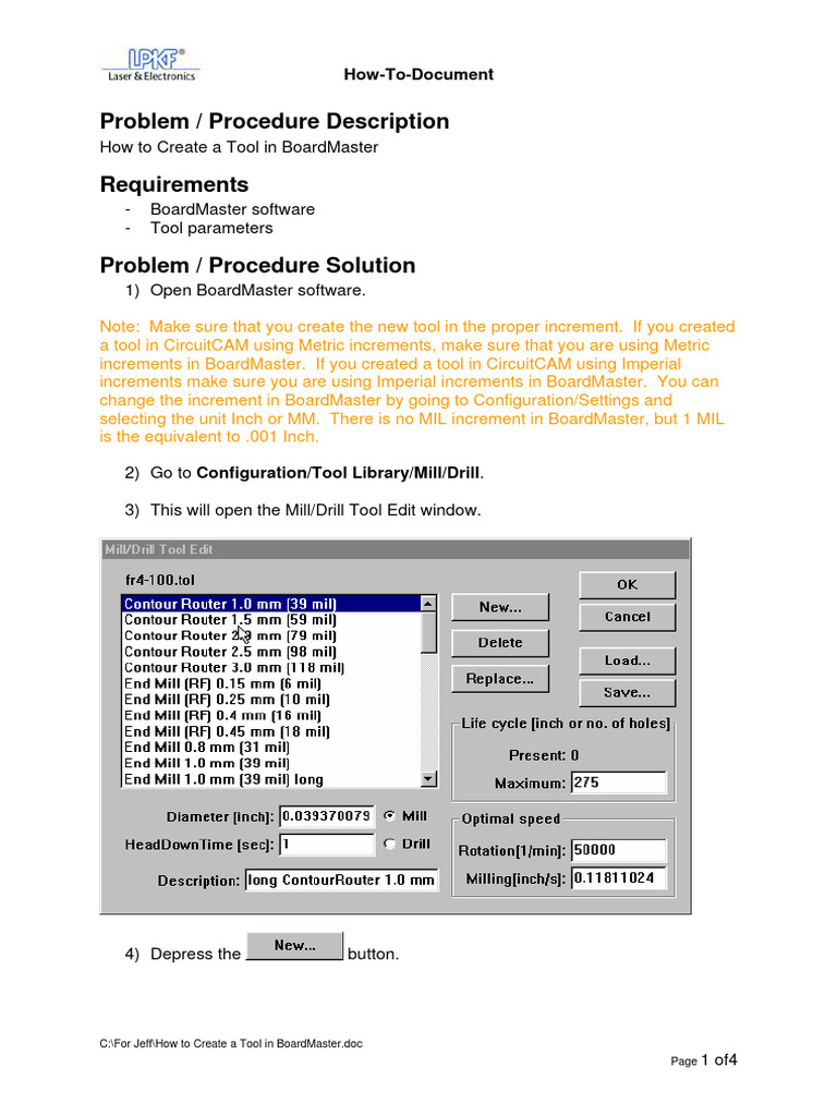 BoardMaster APP-Creating A New Tool in The Tool Library | PDF | Drill