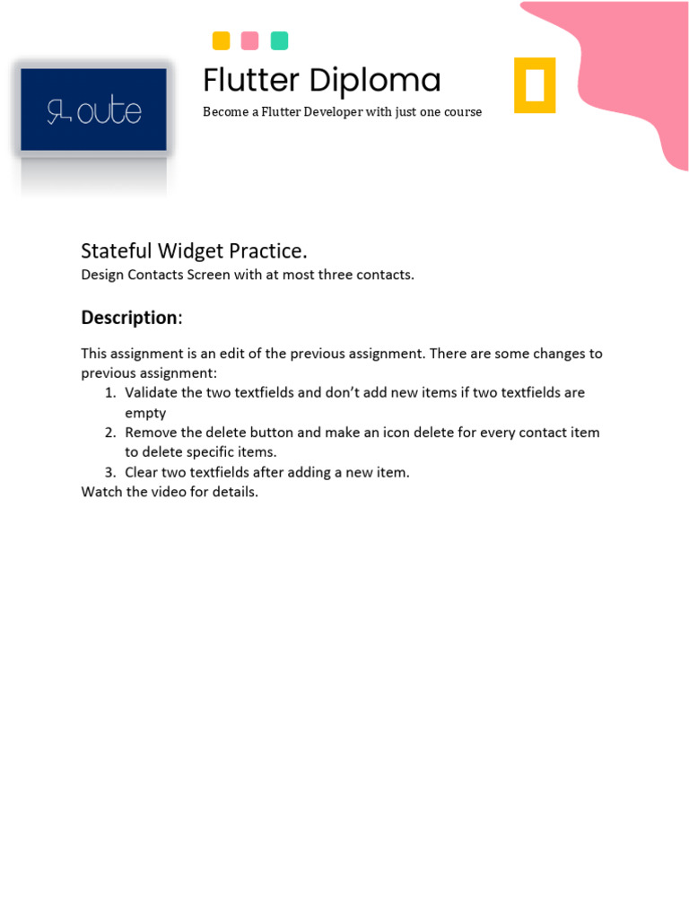 Assignment 3 Flutter (Edit) | PDF | Art | Computers