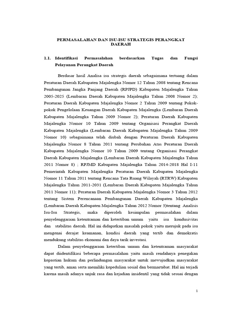 Permasalahan Dan Isu-Isu Strategis | PDF Permasalahan Dan Isu-Isu Strategis | PDF